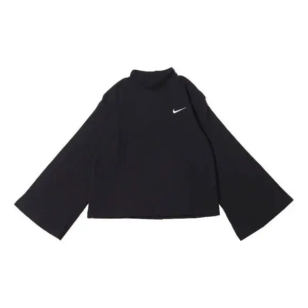 Nike Ribbed Knit High Collar Long Sleeve Top