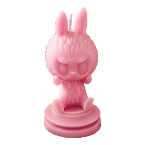 POP MART The Monsters Labubu Let's Checkmate Scented Candle 'pawn - Pink