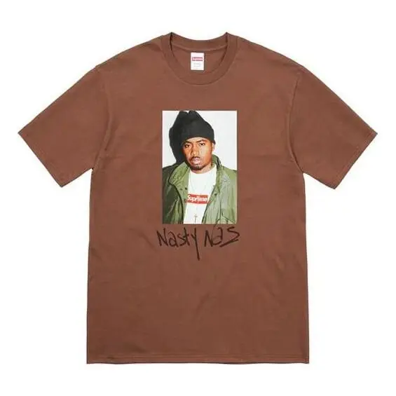 Supreme Fw17 Nas Tee Character Printing Short Sleeve - Brown