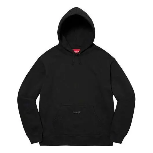 Supreme Micro Logo Hooded Sweatshirt - Black