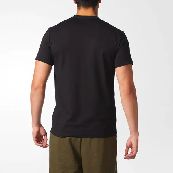 Adidas Adi Slgn Tee Alphabet Printing Casual Round Neck Short Sleeve Black