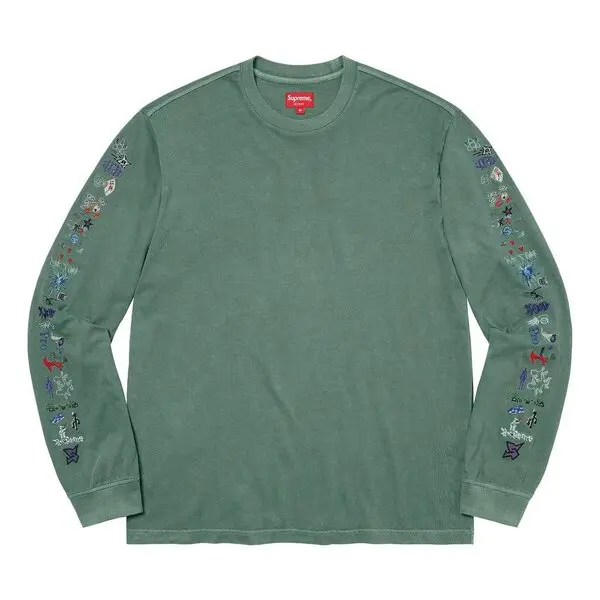 Supreme Ss23 Week8 Aoi Icons Long Sleeve Sweater - Green