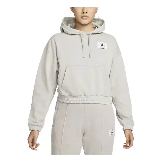 JORDAN Essentials Casual Sports Knit Hoodie - Grey
