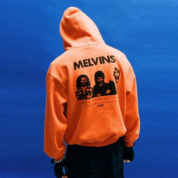 Supreme X Melvins Hooded Sweatshirt - Orange/black