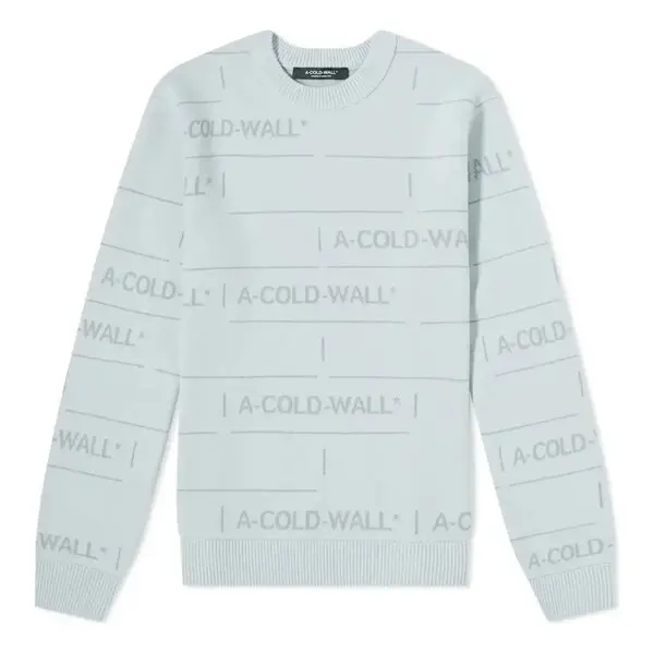 A-COLD-WALL* Chain Jacquard Knit Sweater - Ice Grey