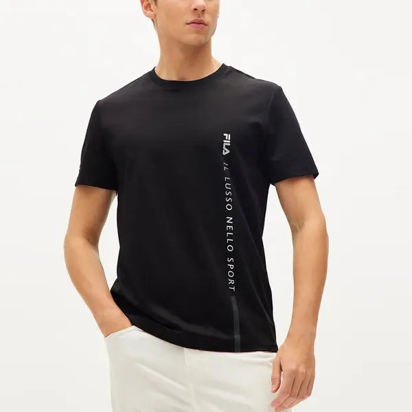 FILA Letter Logo Loose Crewneck Short Sleeve