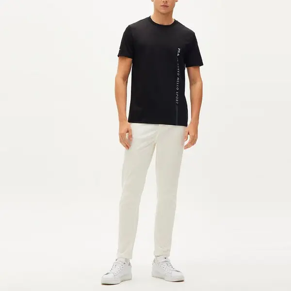FILA Letter Logo Loose Crewneck Short Sleeve