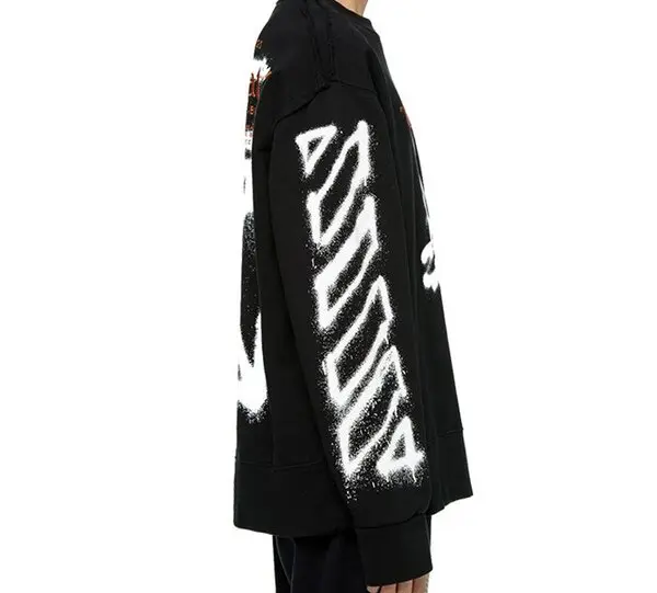 Off-White Golden Ratio" Graffiti Long Sleeve Sweater