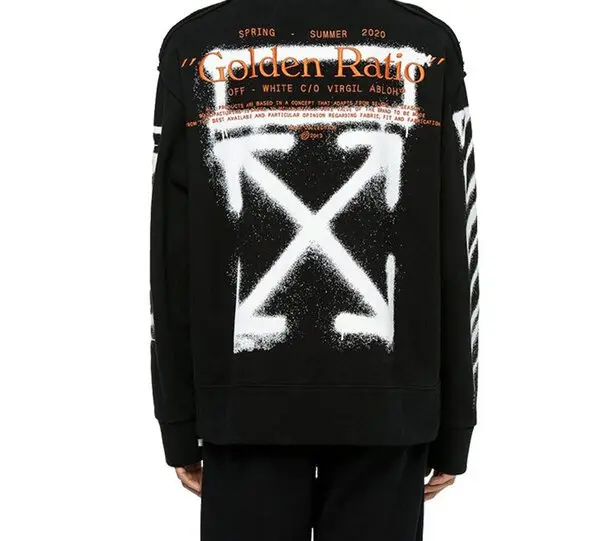 Off-White Golden Ratio" Graffiti Long Sleeve Sweater