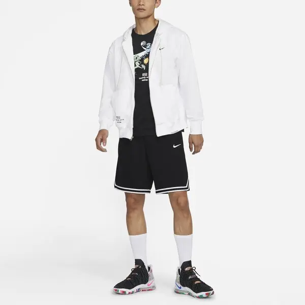 Nike Back Logo Sports Knit Hooded Zipper With Lacing Closure