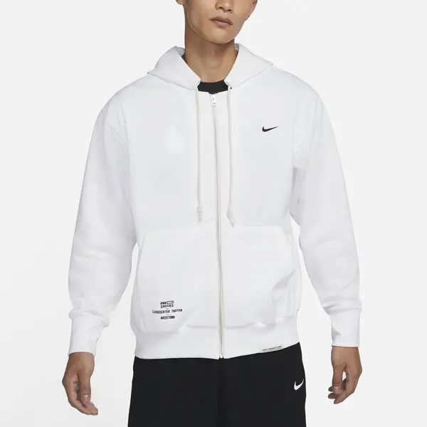 Nike Back Logo Sports Knit Hooded Zipper With Lacing Closure