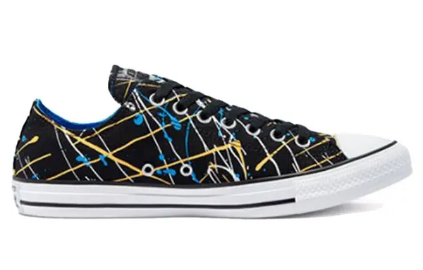 CONVERSE Chuck Taylor All Star "paint Splatter" Low Top Sneakers - Black/yellow