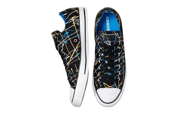 CONVERSE Chuck Taylor All Star "paint Splatter" Low Top Sneakers - Black/yellow
