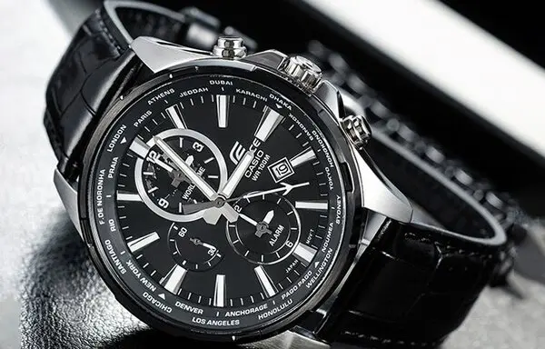 Casio Edifice Quartz Watch With Sapphire Crystal And Solar Power
