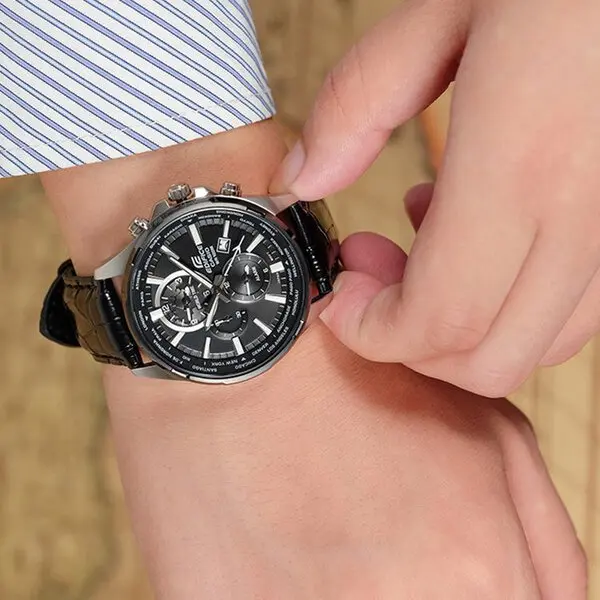 Casio Edifice Quartz Watch With Sapphire Crystal And Solar Power