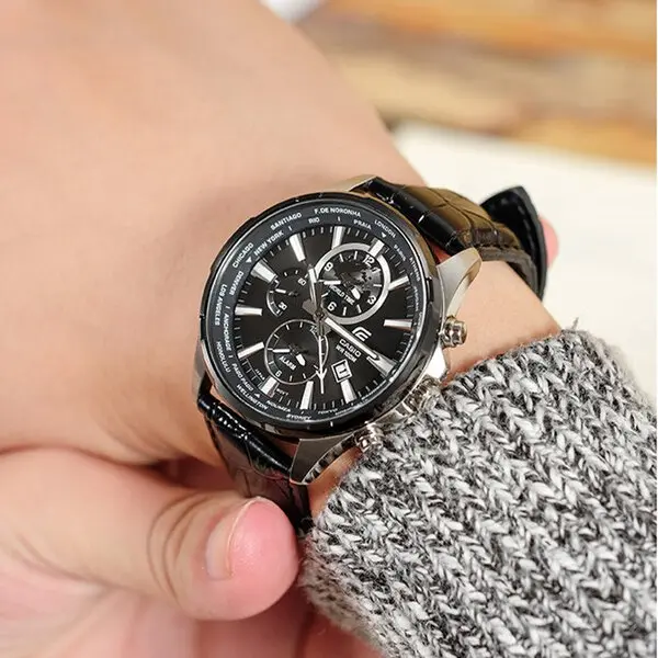 Casio Edifice Quartz Watch With Sapphire Crystal And Solar Power