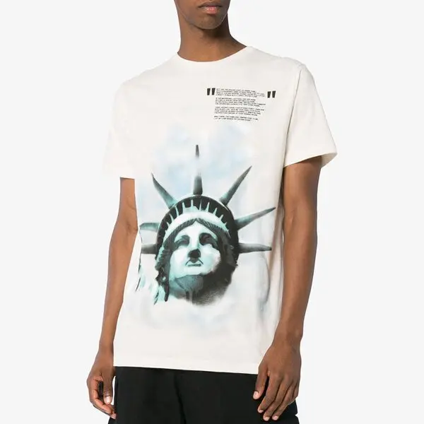 Off-White Ss19 Liberty Cotton Short Sleeve - White