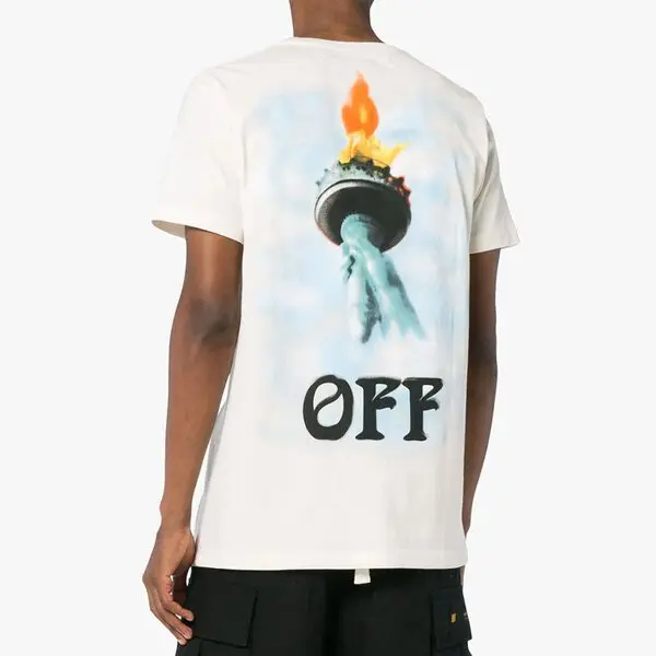 Off-White Ss19 Liberty Cotton Short Sleeve - White