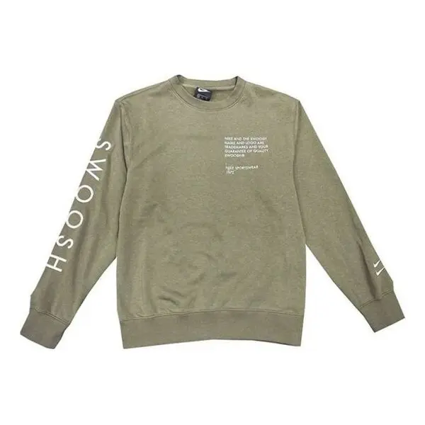 Nike Graphic Crewneck Sweatshirt - Olive Green/white