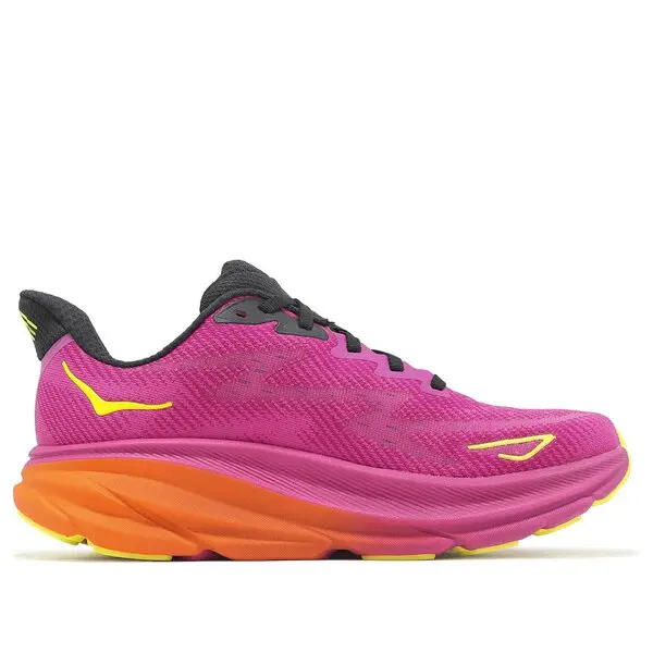 Hoka One One Clifton 9 Athletic Sneakers - Fuchsia/black