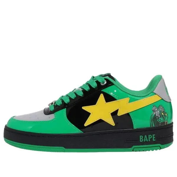 A BATHING APE X Marvel The Fantastic Four 'dr. Doom' Sneakers - Green/black