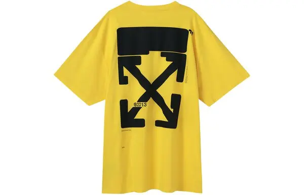 Off-White Ss21 Tech Marker Logo Round Neck Short Sleeve Ordinary Version