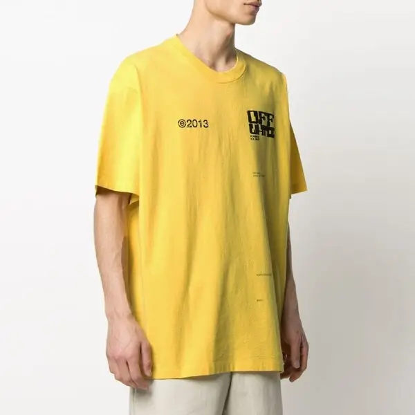 Off-White Ss21 Tech Marker Logo Round Neck Short Sleeve Ordinary Version