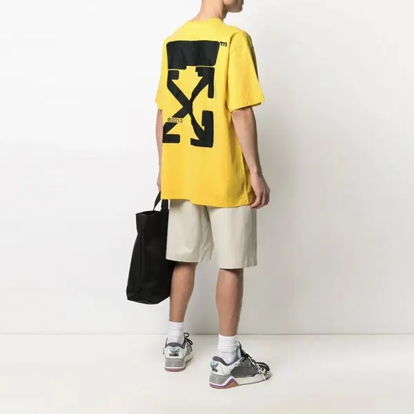Off-White Ss21 Tech Marker Logo Round Neck Short Sleeve Ordinary Version