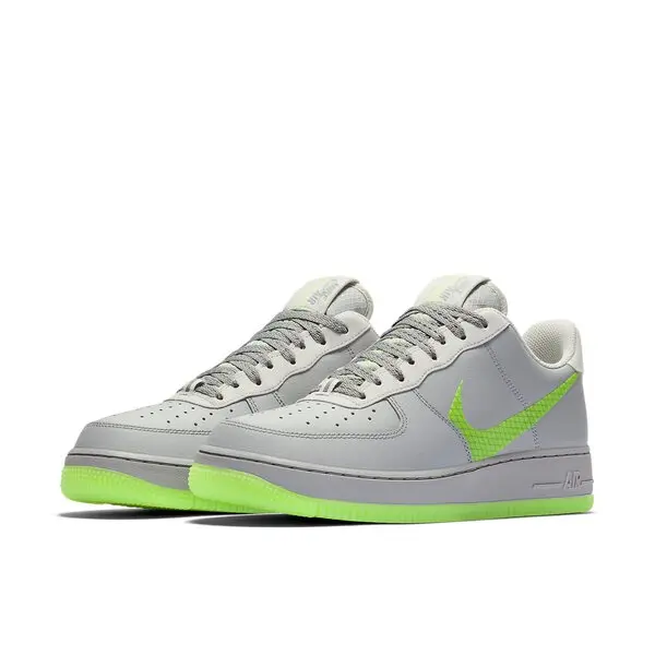 Nike Force 1 Low 'volt Swoosh' Sneakers - Grey/green