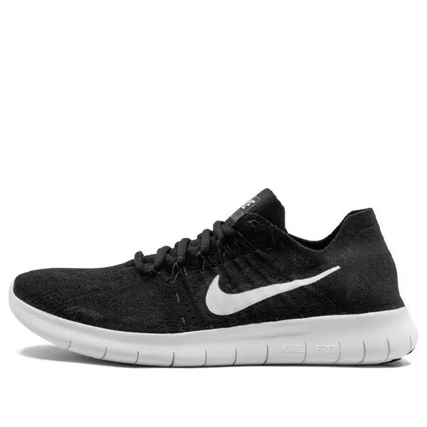 Nike Free Rn Flyknit 2017 Athletic Sneakers - Black/white