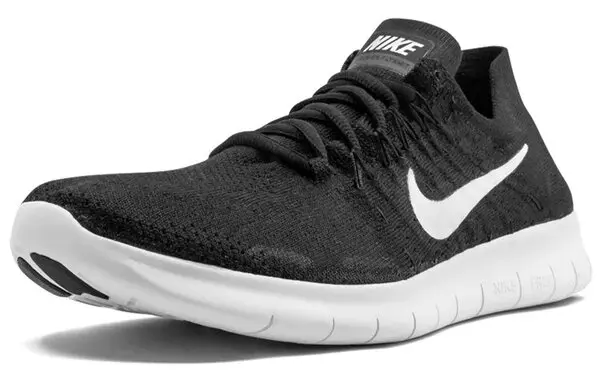 Nike Free Rn Flyknit 2017 Athletic Sneakers - Black/white