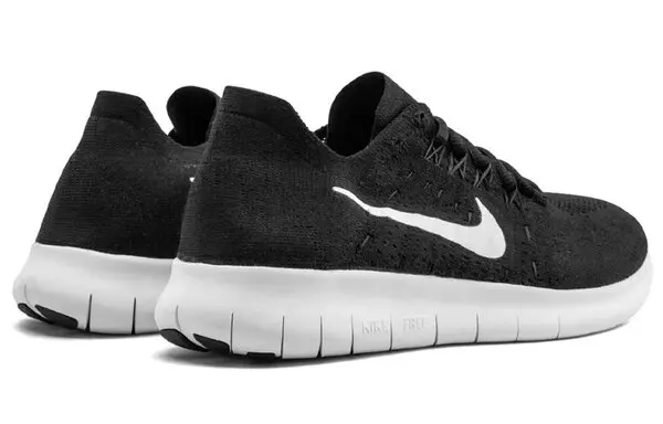 Nike Free Rn Flyknit 2017 Athletic Sneakers - Black/white