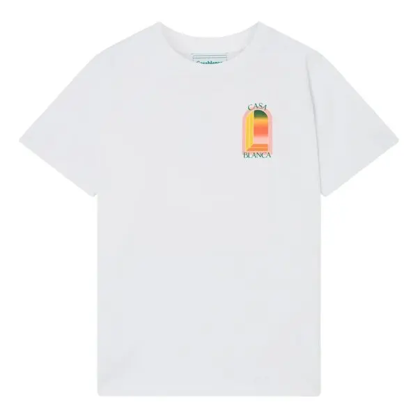 Casablanca Gradient Arch Logo T-shirt - White
