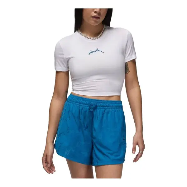 JORDAN Air Graphic Slim Fit Crop T-shirt - White