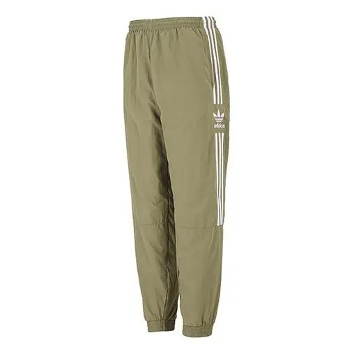 Adidas Originals Lock Up Tp Stripe Logo Woven Bundle Feet Sports Pants/trousers/joggers Autumn Green - Default Color