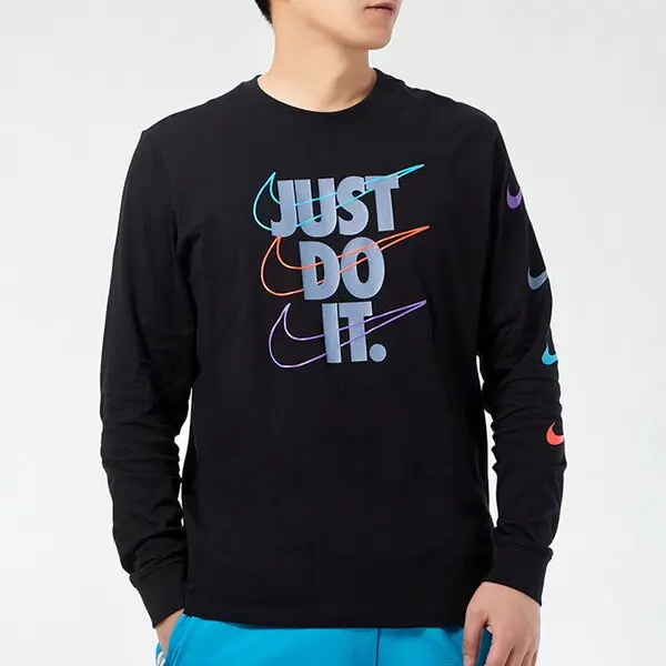 Nike Long Sleeve "just Do It" Graphic T-shirt