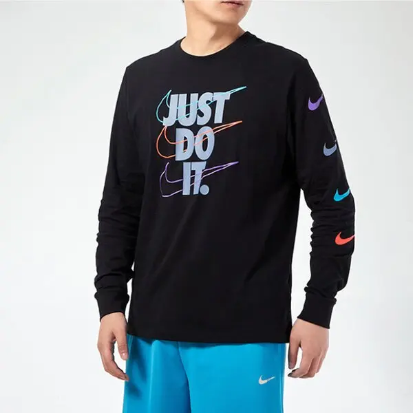 Nike Long Sleeve "just Do It" Graphic T-shirt