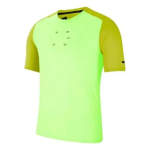 Nike Tech Pack Short Sleeve Running Top - Yellow