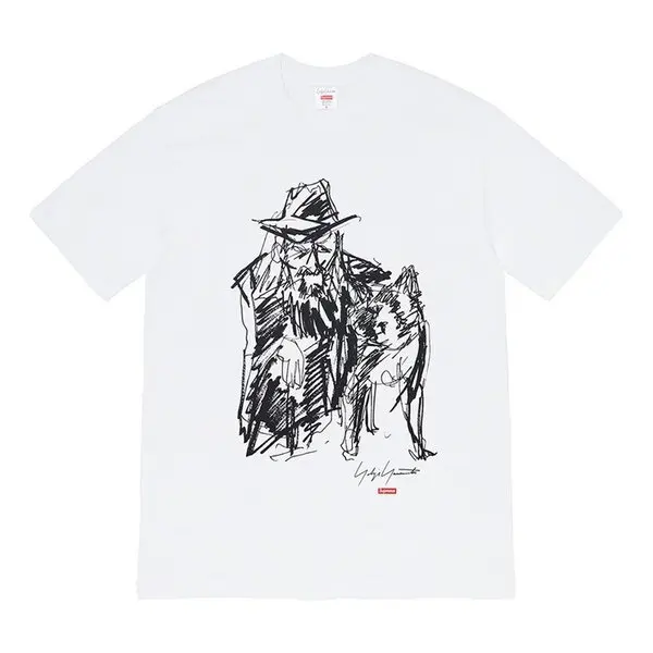 Supreme X Yohji Yamamoto Graphic Tee - Black/white