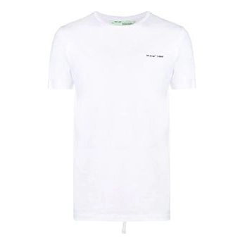 Off-White Chest Alphabet Logo Slim Fit Short Sleeve - White