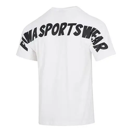 PUMA Slogan Sportswear Tee 'white - White/black