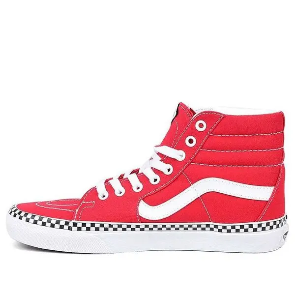 VANS Sk8-hi "check Foxing Racing " High Top Sneakers - Red