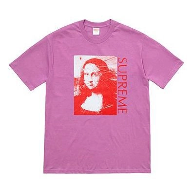 Supreme Ss18 Mona Lisa Tee Light Printing Short Sleeve - Purple