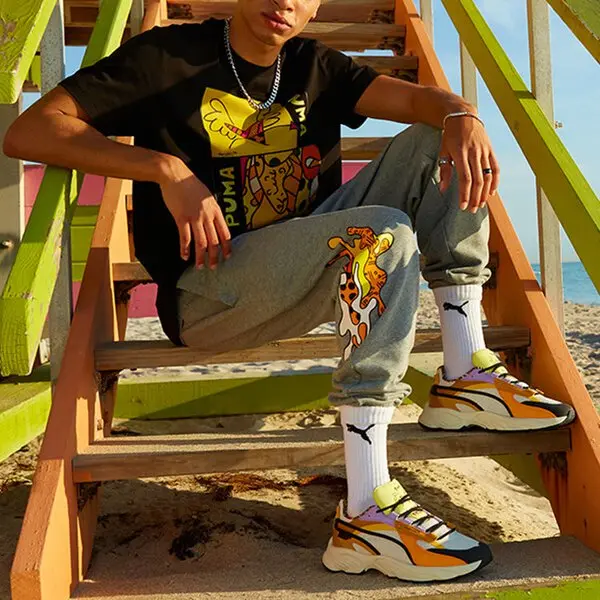 PUMA X Britto Graphic Print Round Neck T-shirt