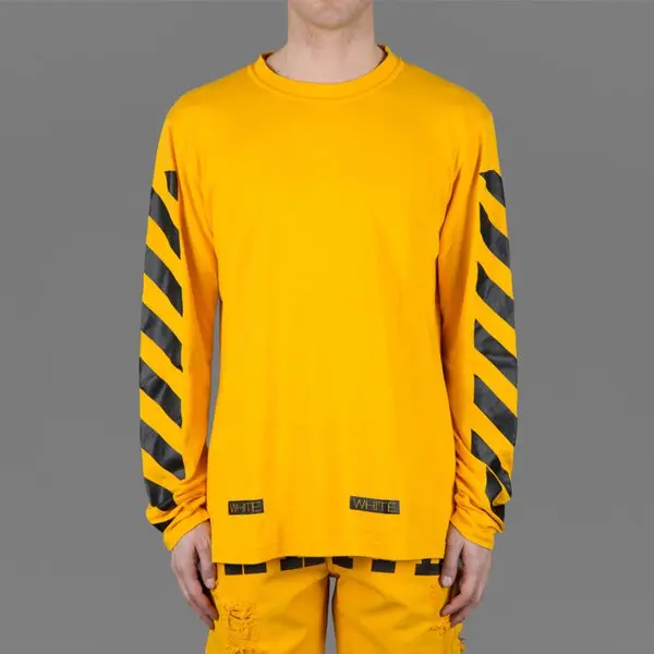 Off-White Ow 13" Alphabet Stripe Long Sleeve T-shirt