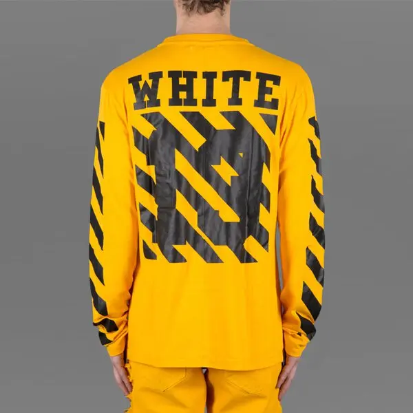 Off-White Ow 13" Alphabet Stripe Long Sleeve T-shirt