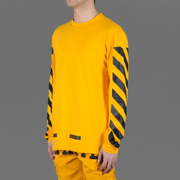 Off-White Ow 13" Alphabet Stripe Long Sleeve T-shirt