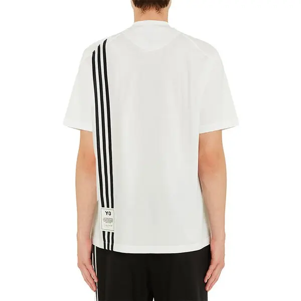 Adidas Y-3 Ss21 Back Stripe Loose Round Neck Short Sleeve