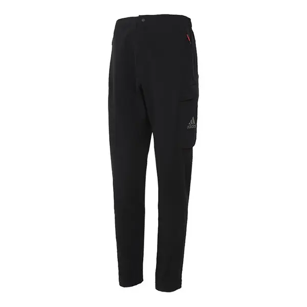 Adidas Casual Sports Woven Fleece Cargo Long Pants - Black