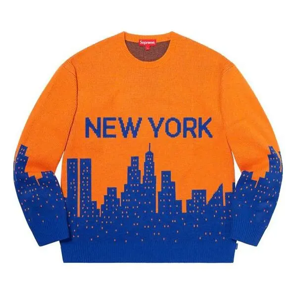 Supreme New York Skyline Knit Pullover - Blueyellow